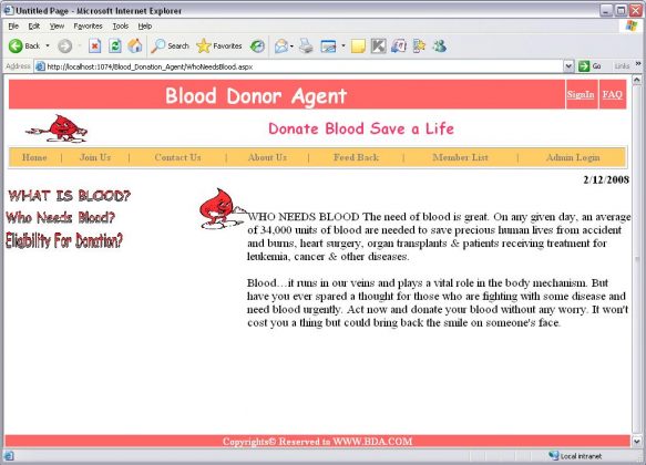 Blood Donation System Database Project - Student Projects Live