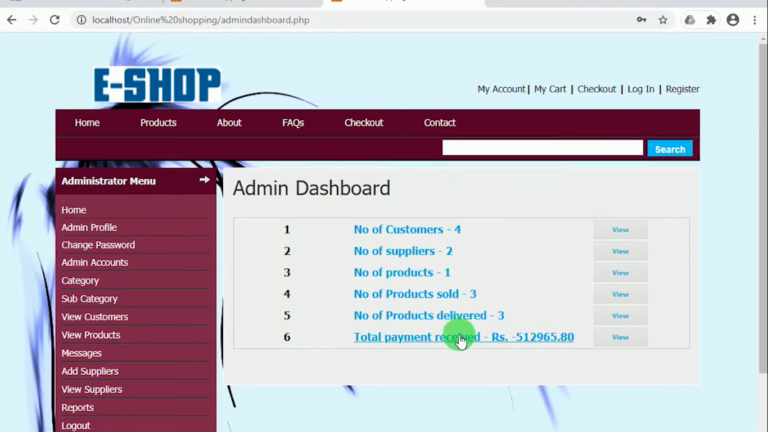 Online Shopping System PHP MySQL Live Student Projects