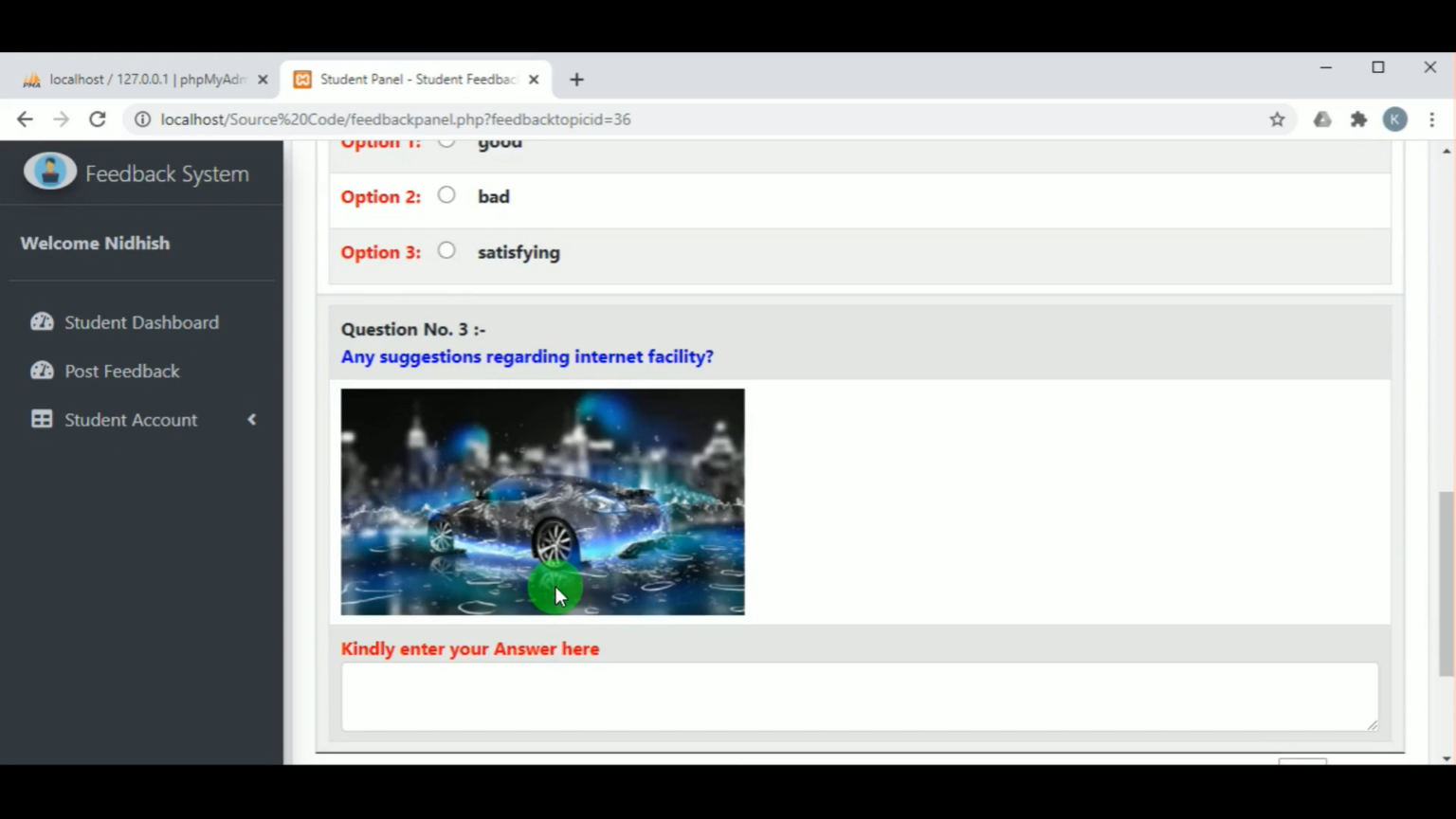 Student Feedback System - Student Projects Live