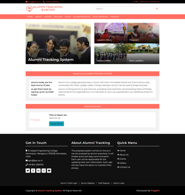 Alumni Tracking System - Student Projects Live