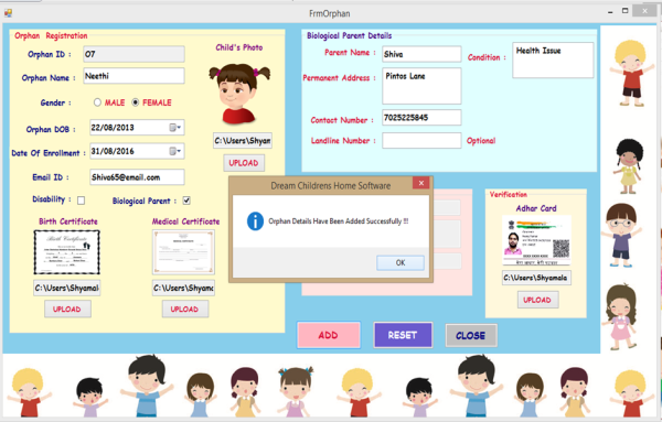 Orphanage Management System - Student Projects Live