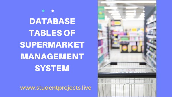 Database Tables of Supermarket Management System